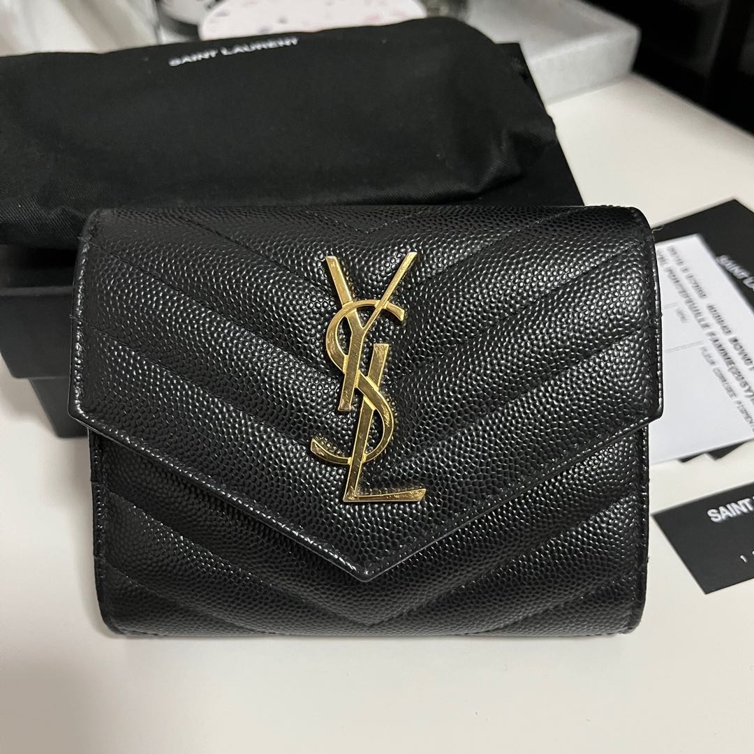 YSL TRIFOLD WALLET, Women's Fashion, Bags & Wallets, Wallets & Card ...
