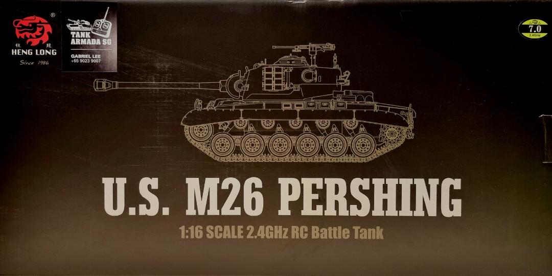 1:16 RC M26 Pershing Heavy Tank, Hobbies & Toys, Toys & Games on Carousell