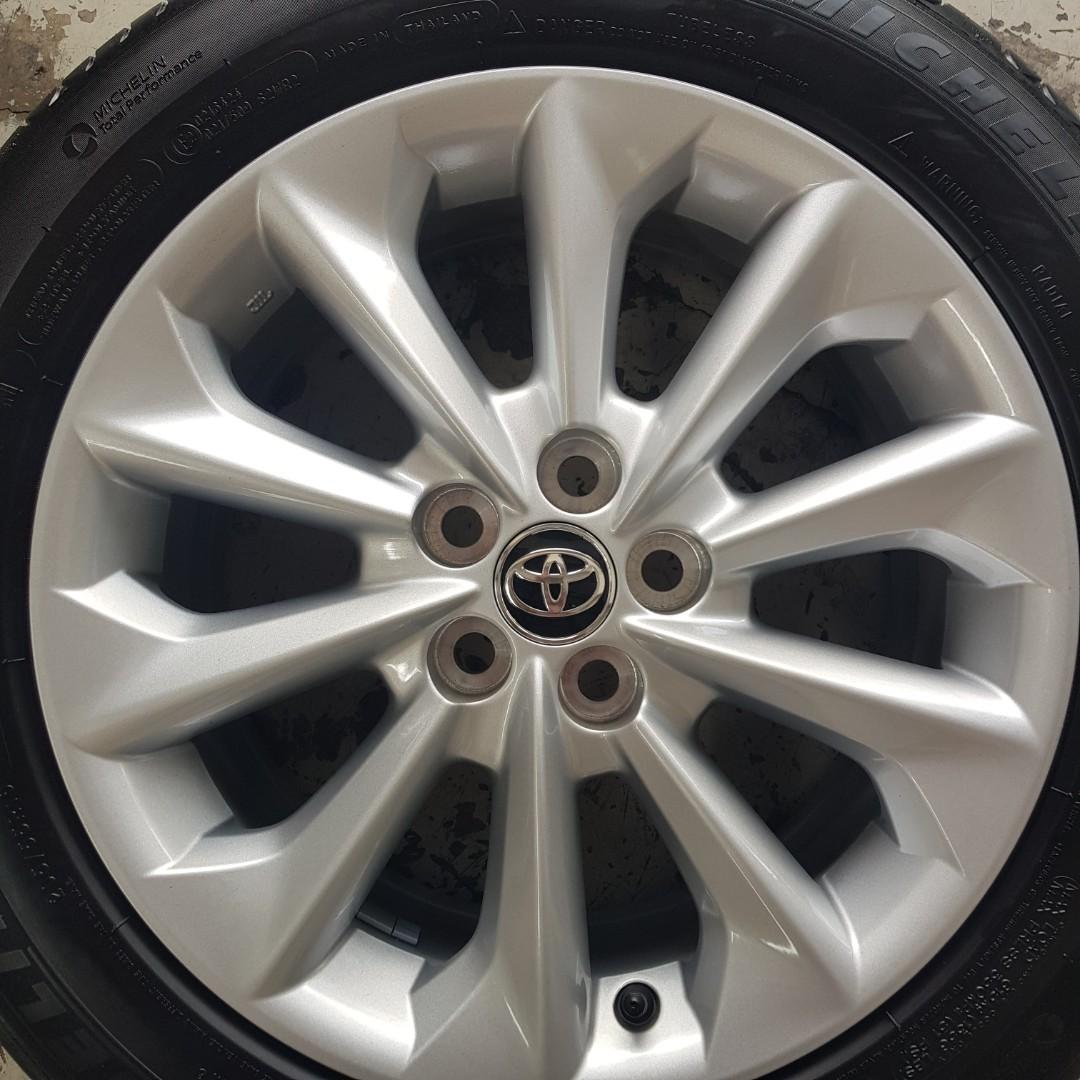 16" toyota altis rims with 205/55/16 michelin tyres 5x100 rims, Car ...