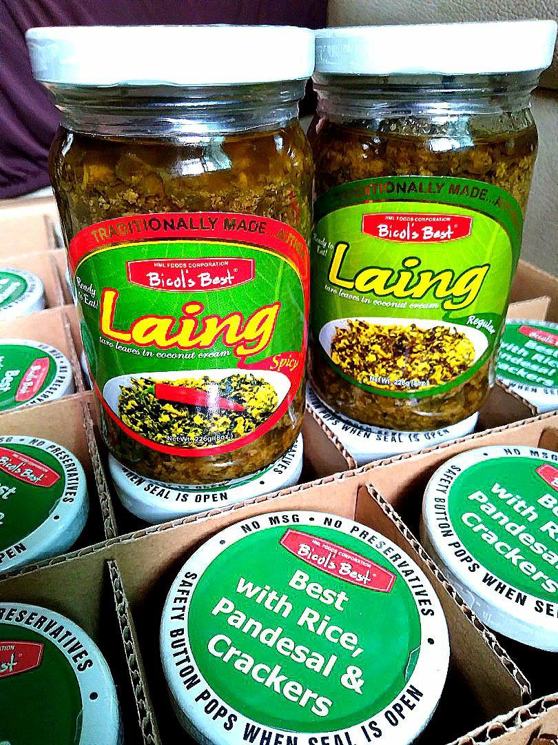 2 Bottles of Laing (Cooked Taro Leaves), Food & Drinks, Packaged ...