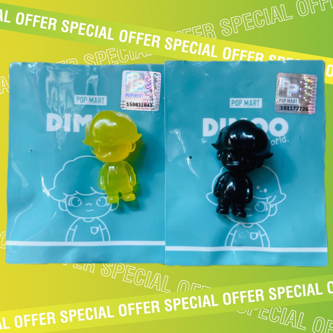 Popmart Mini Dimoo Blind Bag Series Black Secret chaser Yellow, Hobbies ...