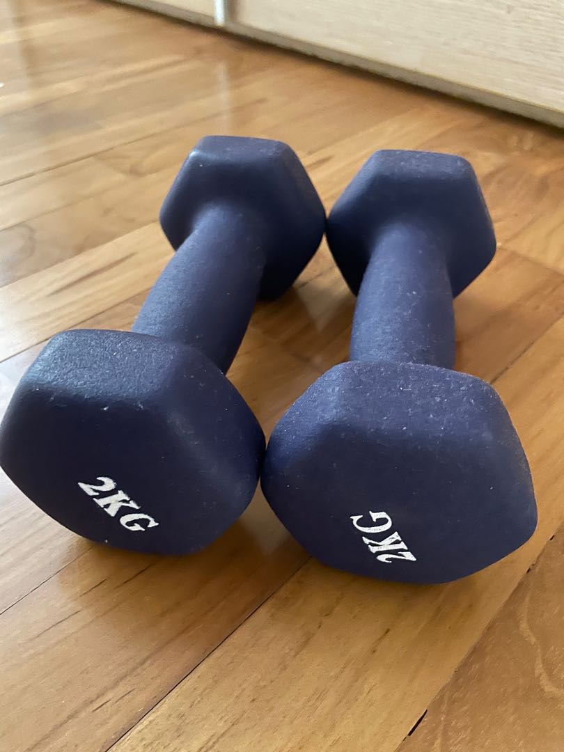 2 kg dumbbells, Sports Equipment, Exercise & Fitness, Weights ...