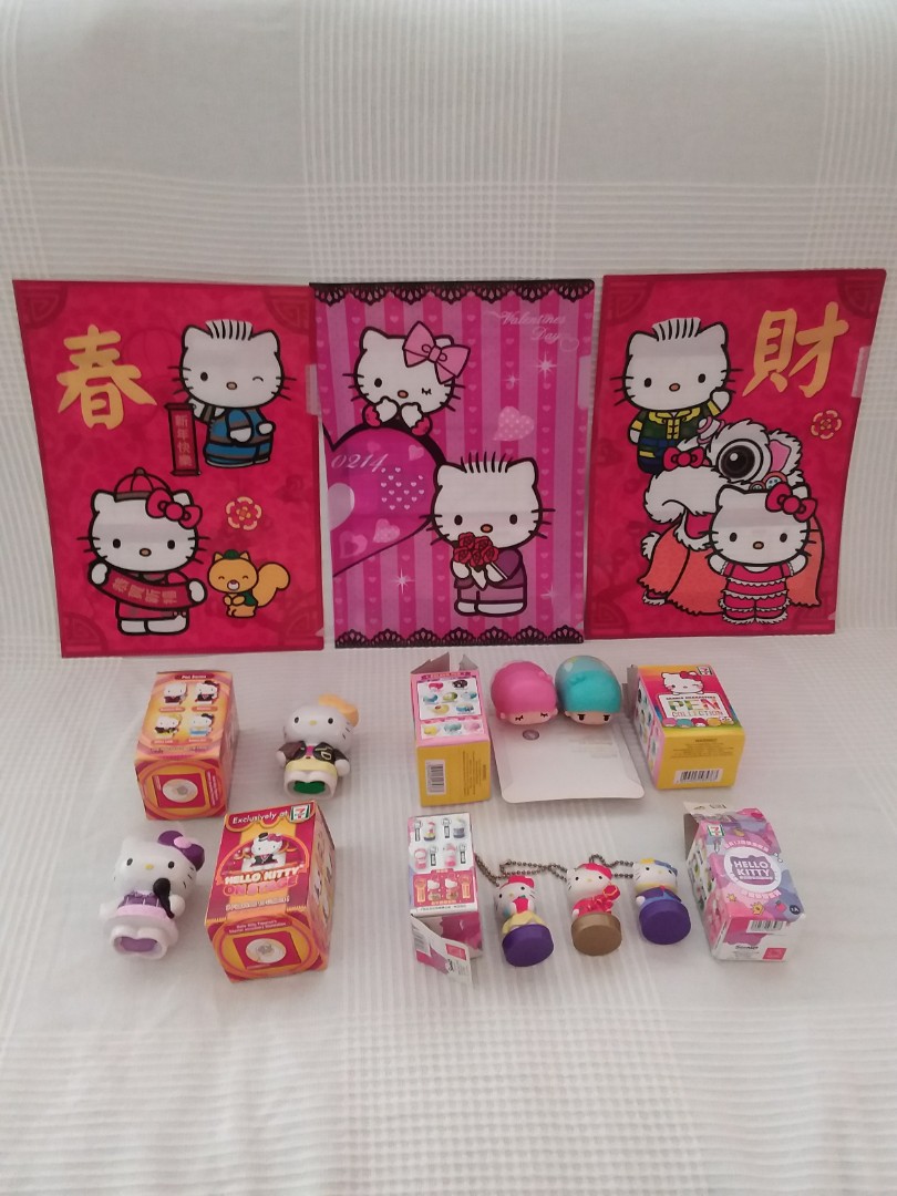 7 Eleven hello kitty A4 folders/stamps/figurines/little twin stars ...
