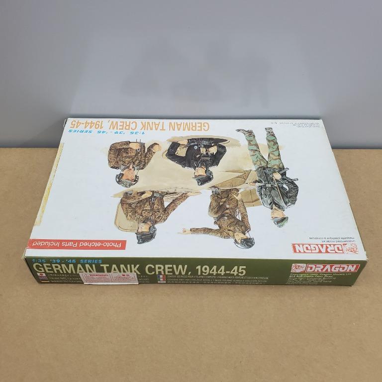 全新絕版 Dragon 威龍 6014 (1993年)-1/35-德國坦克乘員組 1944-45 / German Tank Crew ...