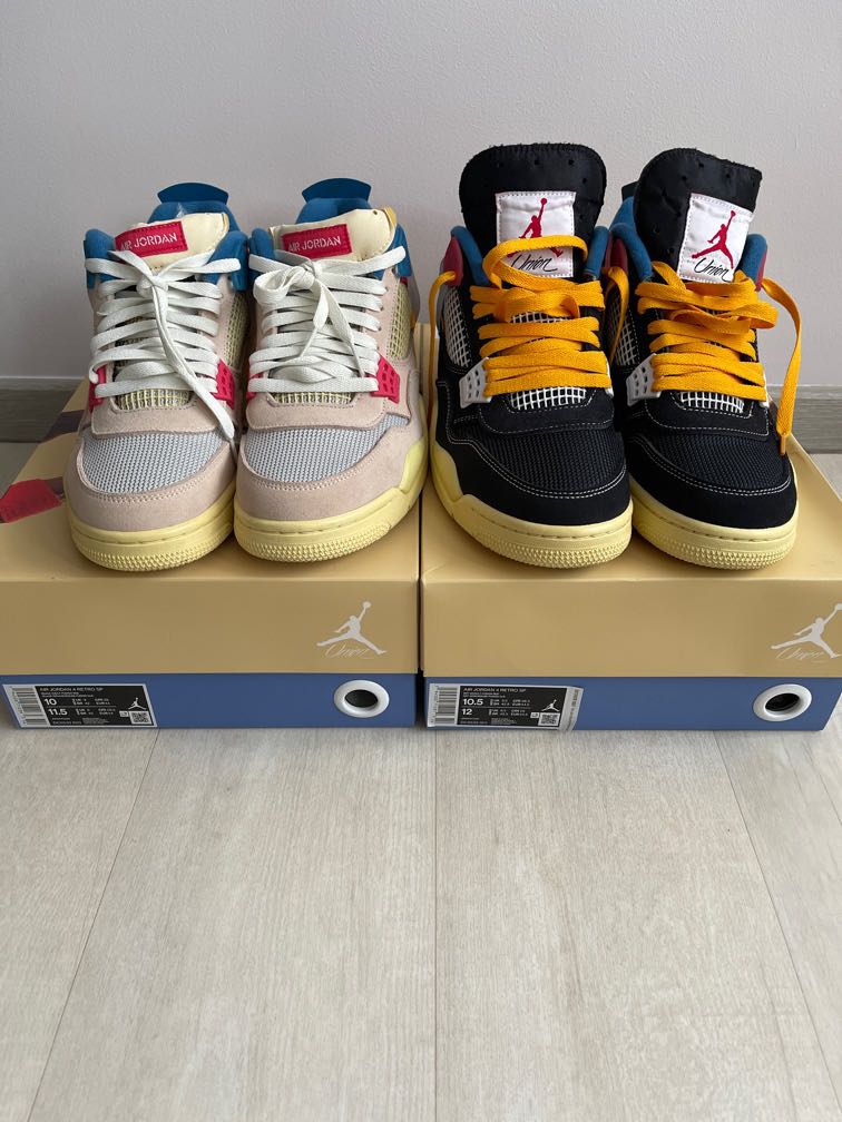Air Jordan 4 Union Guava Ice & Off Noir, Men's Fashion, Footwear ...
