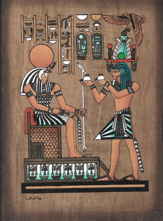 Authentic Egyptian Art on Papyrus, from Egypt, Furniture & Home Living ...