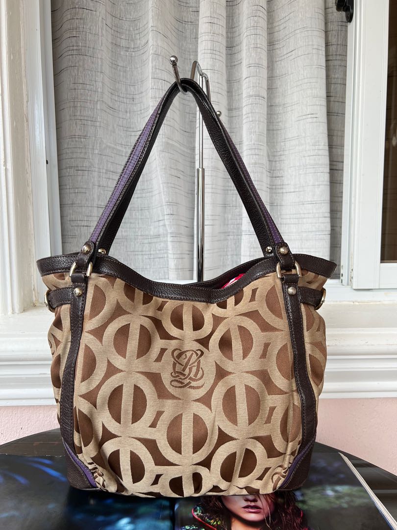 Authentic LOUIS QUATORZE Paris Monogram Canvas and leather Shoulder ...