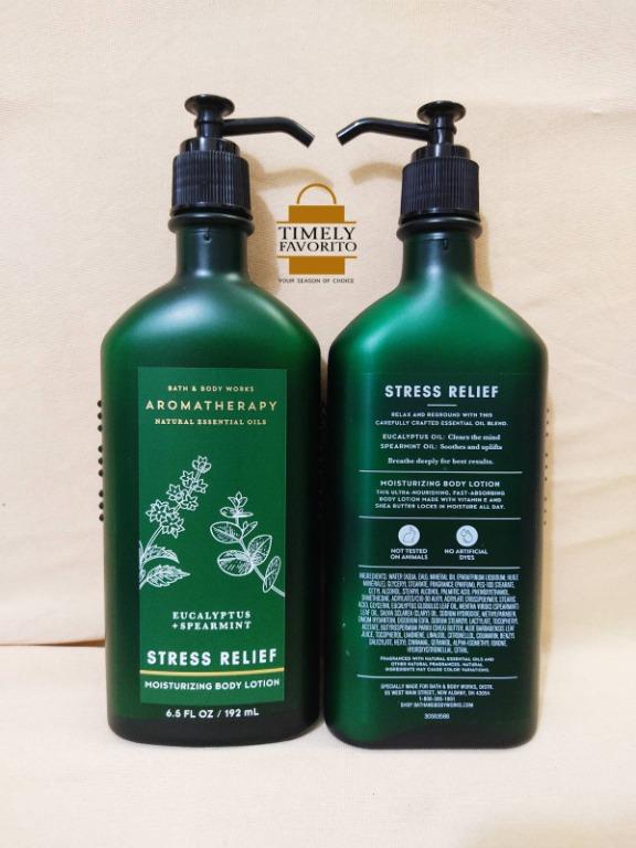 BBW Aromatherapy Eucalyptus Spearmint Stress Relief Body Lotion 192ml, Beauty & Personal Care ...