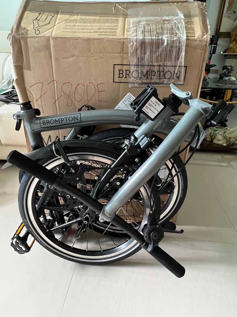 Brompton P Line S4LX Storm Grey, Sports Equipment, Bicycles & Parts ...