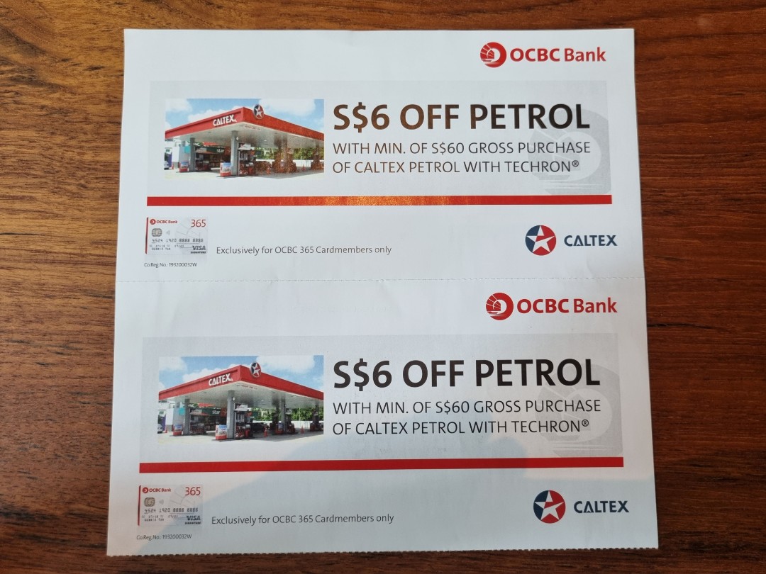 Caltex $6 OFF Petrol Voucher *OCBC 365 CARD* Caltex Petrol Voucher ...