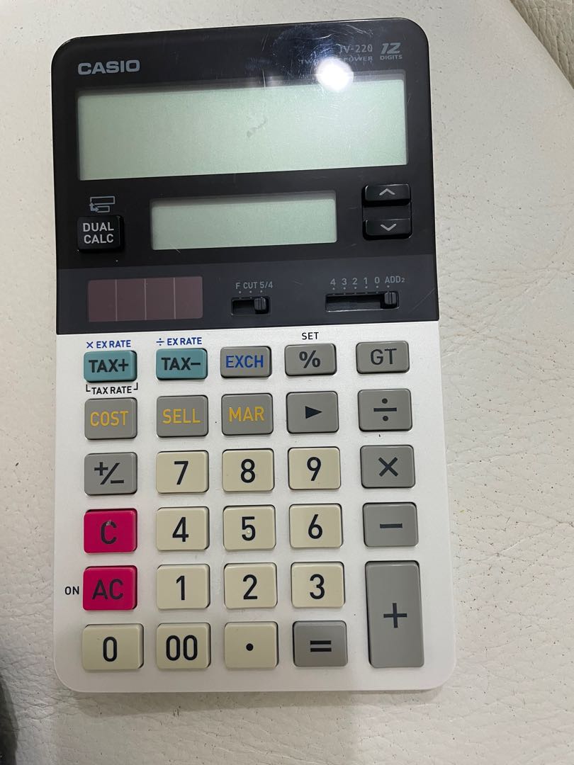 Casio dual screen calculator JV220, 電腦＆科技, 商務用科技產品 - Carousell