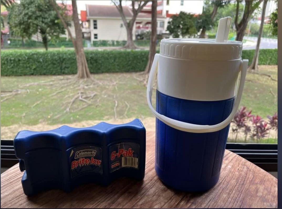 Coleman water cooler box & brite ice substitute, Furniture & Home ...