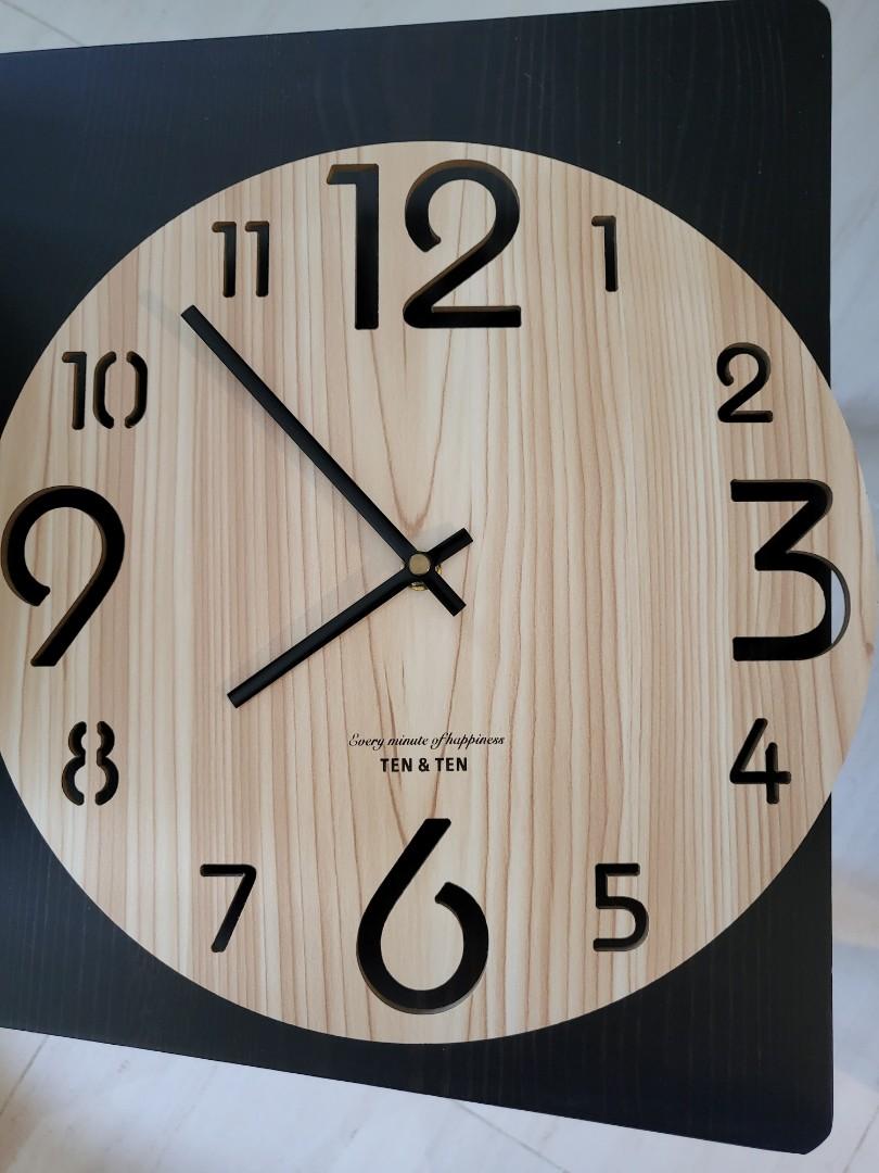 Custom Wooden Clock, Furniture & Home Living, Home Decor, Clocks on ...