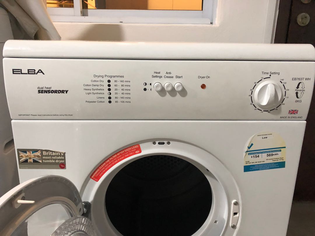 Elba 6kg dryer, TV & Home Appliances, Washing Machines and Dryers on ...