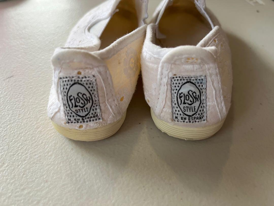 Flossy Style White Eyelet Shoes Made in Spain for Girls, Babies & Kids ...