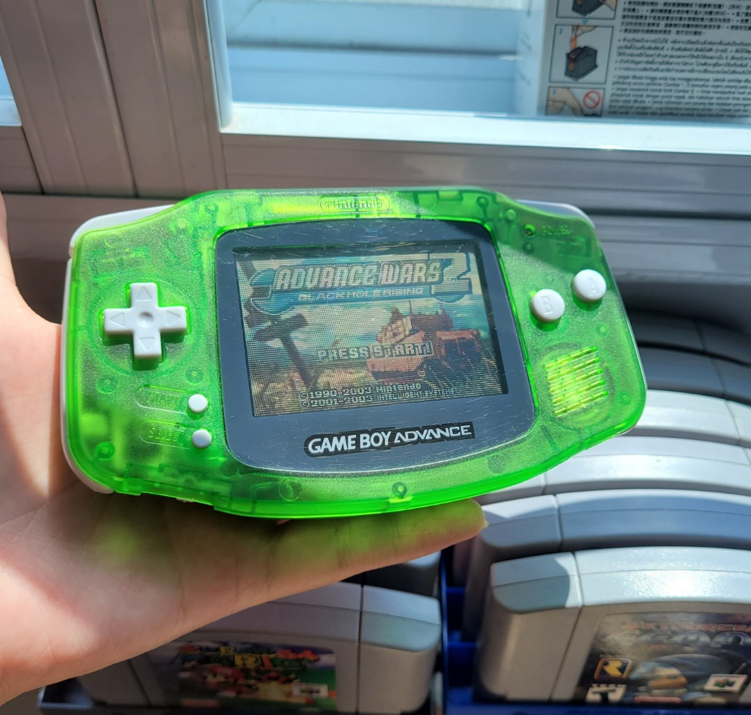 Gameboy Advance (Transparent Green) Nintendo Game Boy GBA Console ...