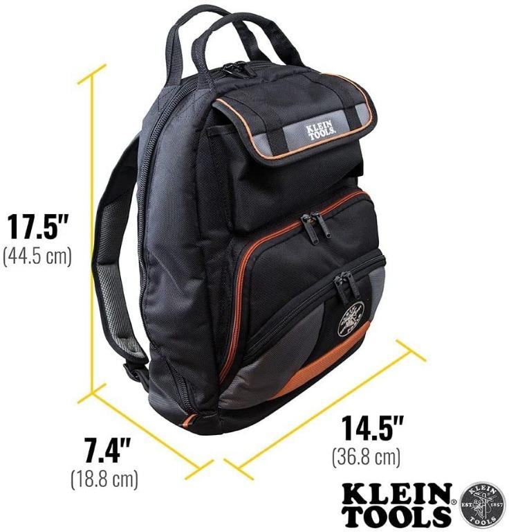Klein Tools 55475 Tool Bag Backpack, Heavy Duty Tradesman Pro Tool ...