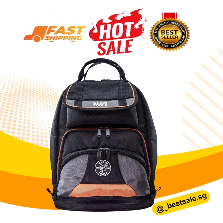 Klein Tools 55475 Tool Bag Backpack, Heavy Duty Tradesman Pro Tool ...