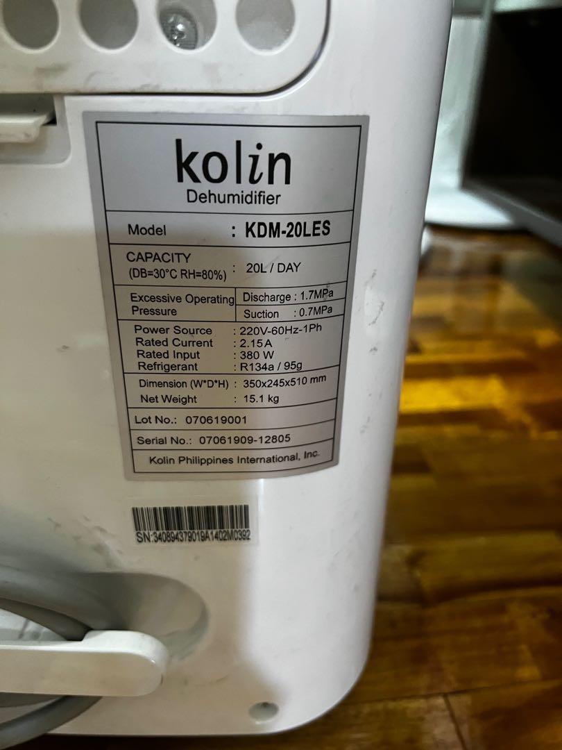Kolin dehumidifier, TV & Home Appliances, Air Purifiers & Dehumidifiers ...