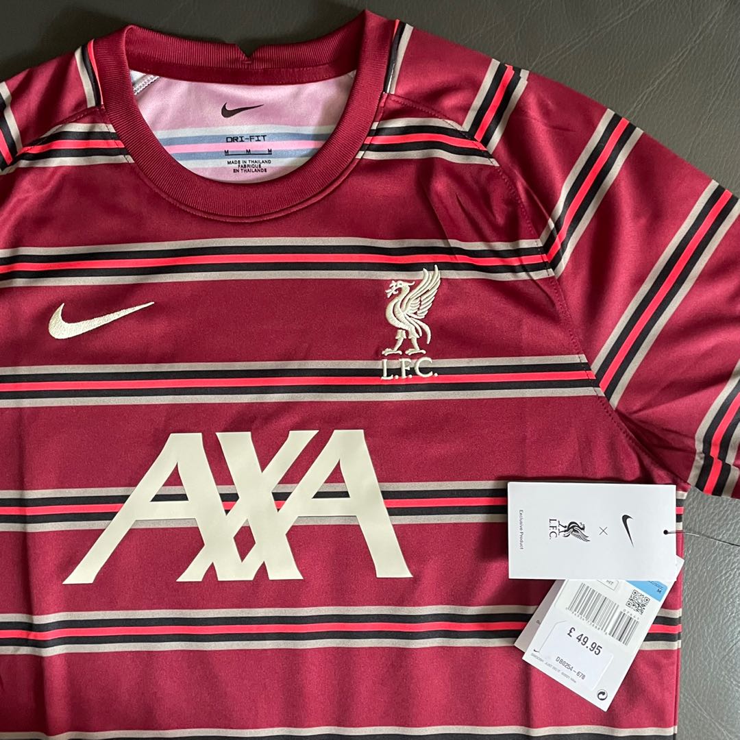 Liverpool LFC 21/22 pre match training kit in red from Anfield store ...
