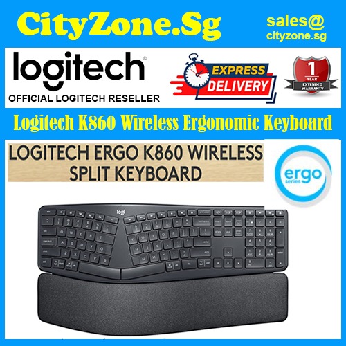 Logitech Ergo K860 Wireless Split Ergonomic Keyboard (PN:23161 ...