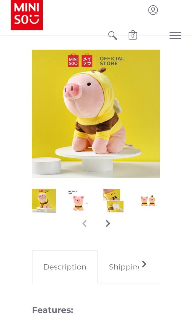 Miniso plush piglet, Hobbies & Toys, Toys & Games on Carousell