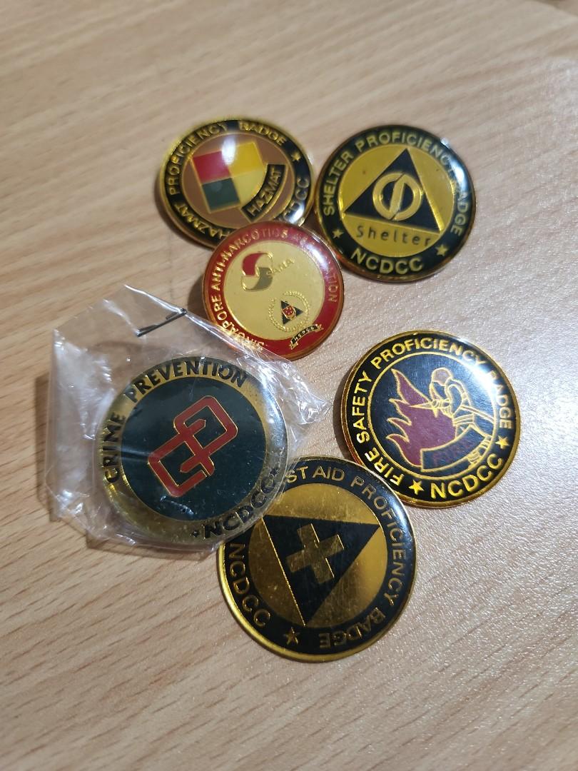 NCDCC Civil defence badges, Everything Else on Carousell