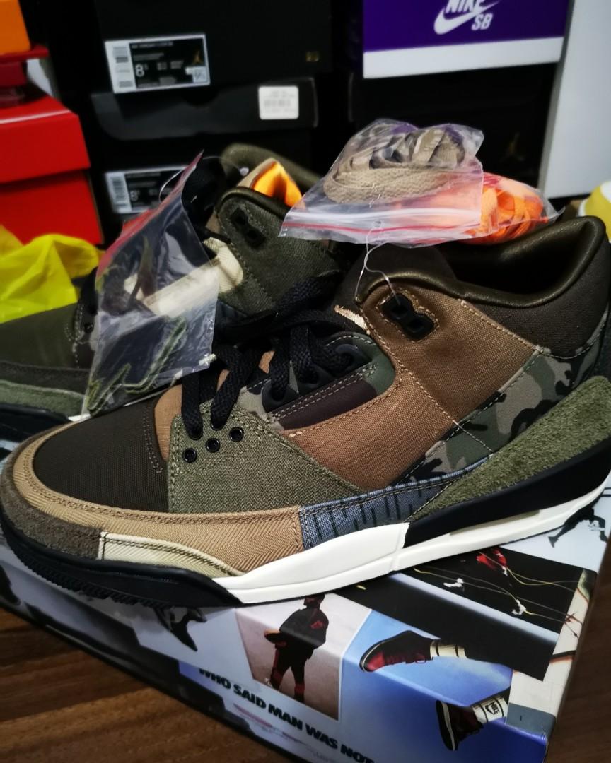 Nike Air jordan 3 patch work, Luxury, Sneakers & Footwear on Carousell