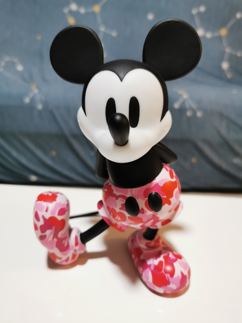 Bape X Mickey Mouse 90th Anniverary Figure Red Camo medicom medicomtoy ...