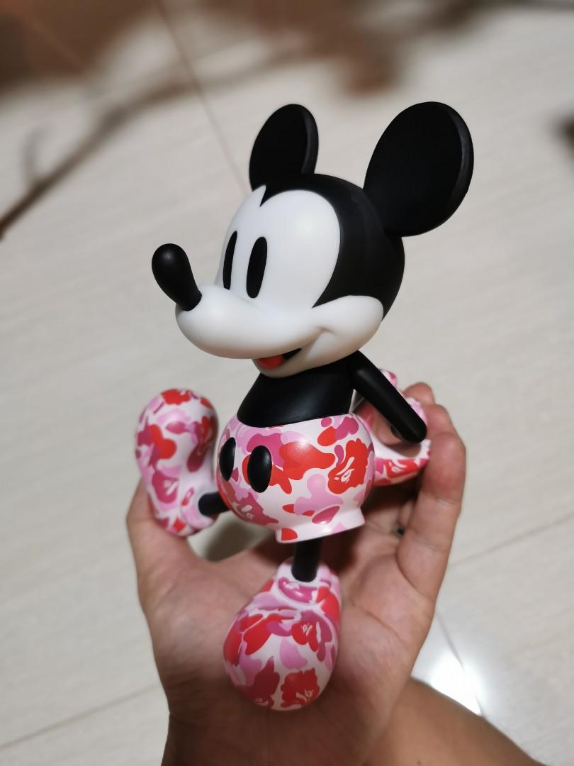 Bape X Mickey Mouse 90th Anniverary Figure Red Camo medicom medicomtoy ...