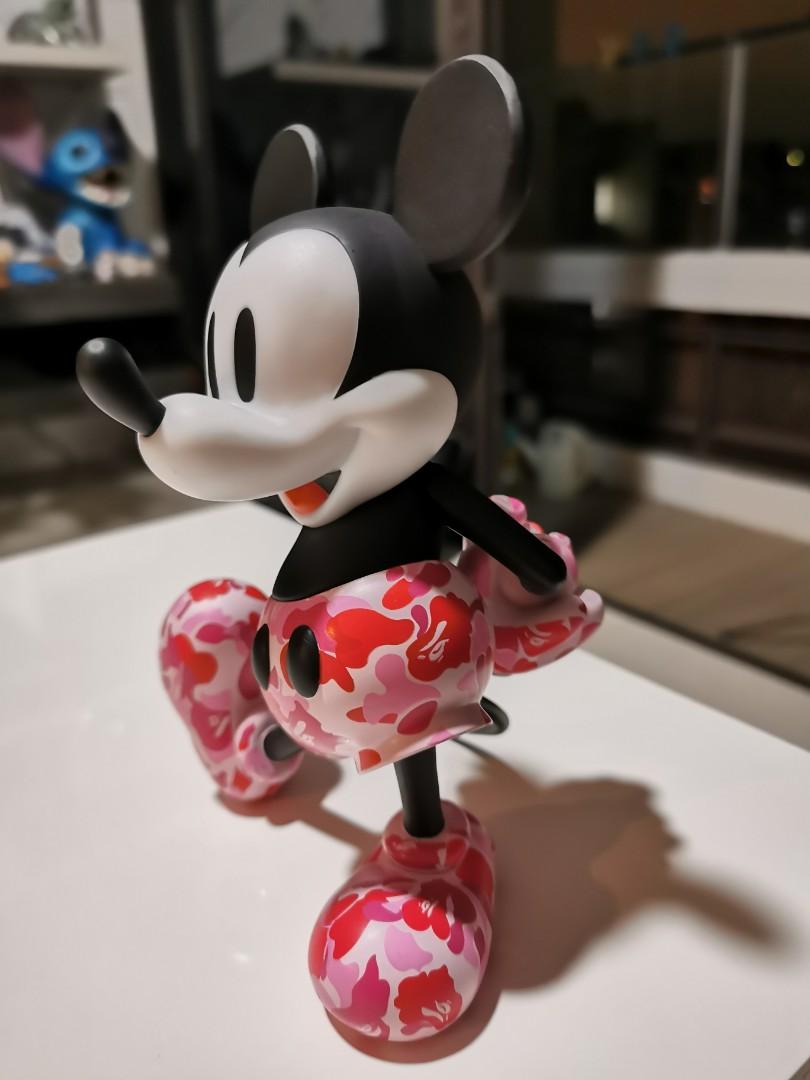 Bape X Mickey Mouse 90th Anniverary Figure Red Camo medicom medicomtoy ...