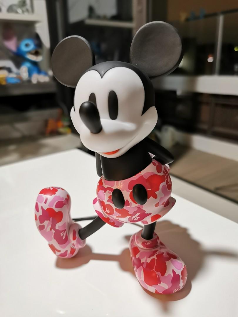 Bape X Mickey Mouse 90th Anniverary Figure Red Camo medicom medicomtoy ...
