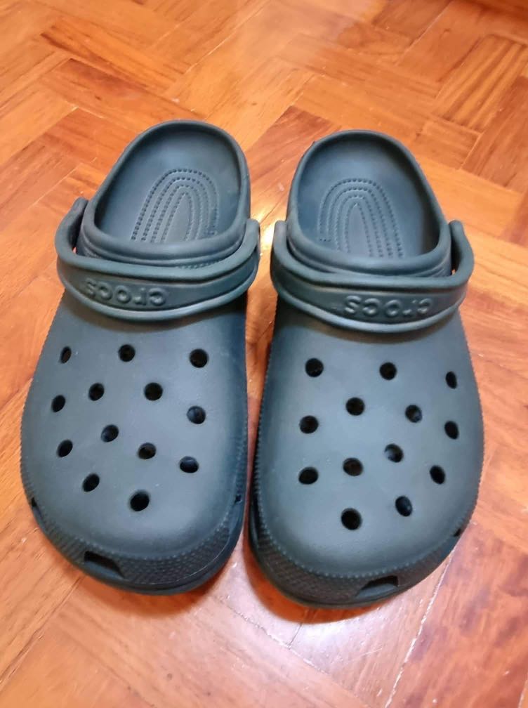 Original Authentic Crocs Emerald Green, Men's Fashion, Footwear ...