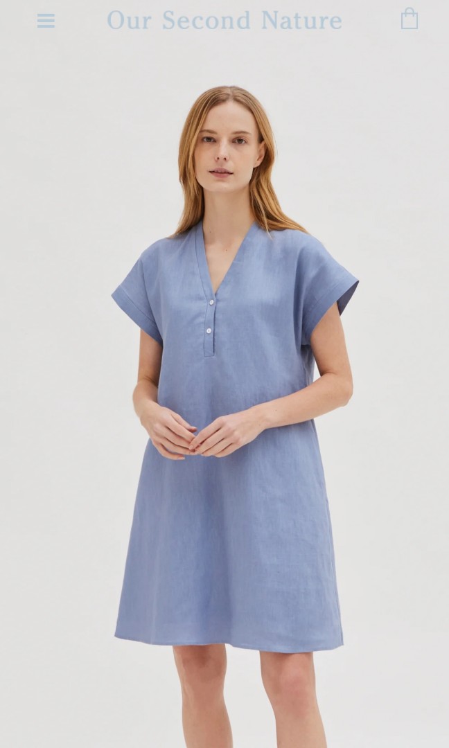 OSN Linen Boxy Shift Dress, Women's Fashion, Dresses & Sets, Dresses on ...