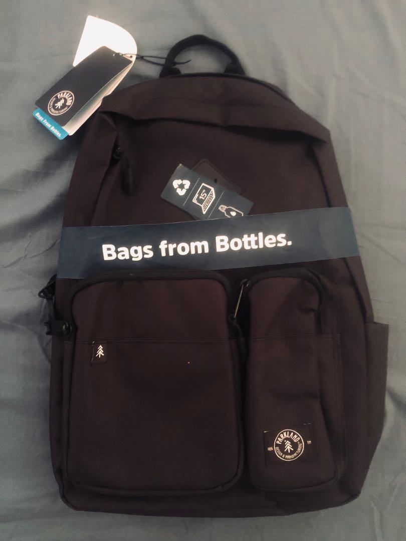Parkland Laptop Backpack (Made from Recycled Bottles), Men's Fashion ...