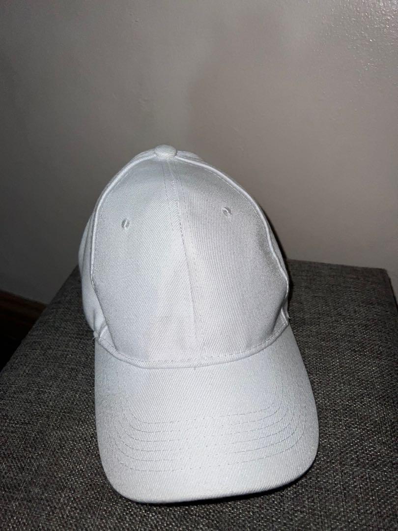 Plain White Cap, Men's Fashion, Watches & Accessories, Caps & Hats on ...