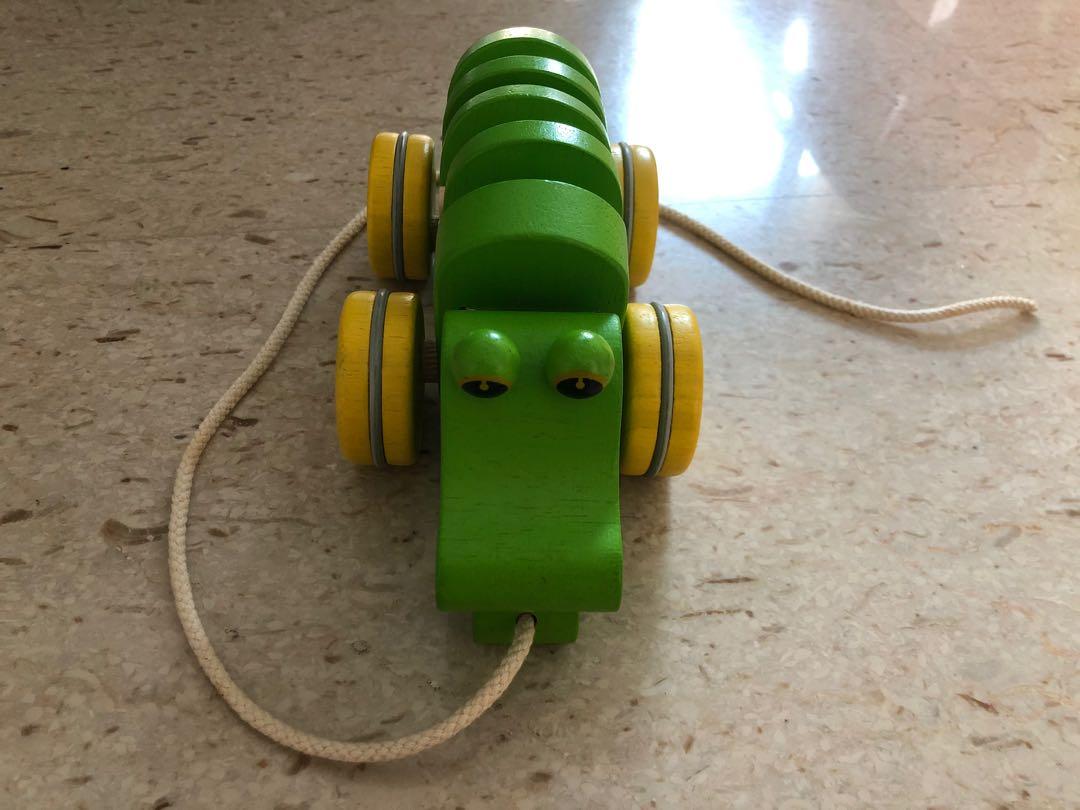 Plan Toys Dancing Alligator Pull Along, Babies & Kids, Infant Playtime ...