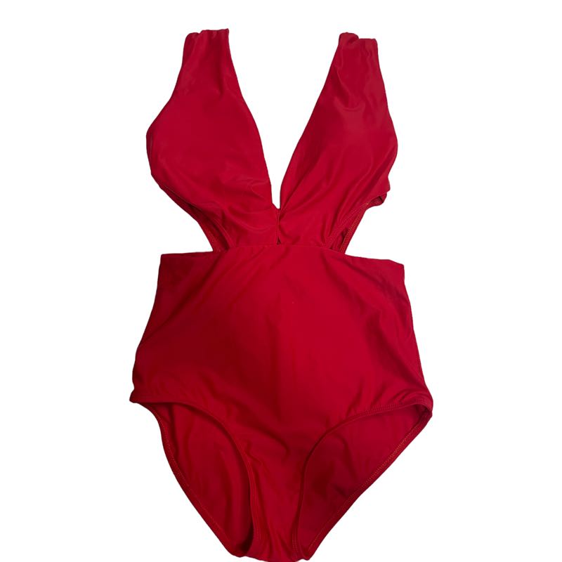 Red One Piece Swimsuit, Women's Fashion, Swimwear, Bikinis & Swimsuits ...