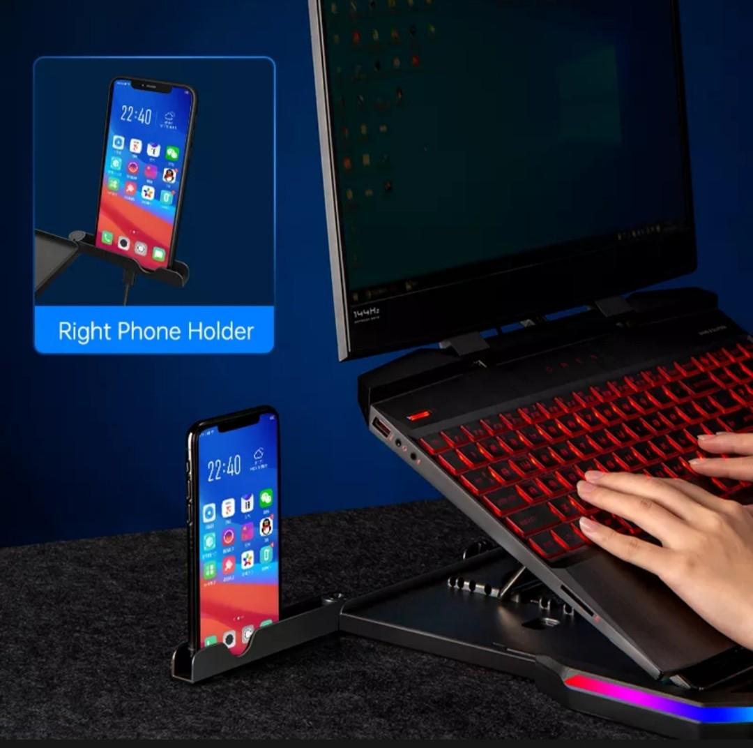 RGB Laptop stand with phone holder, Computers & Tech, Parts ...