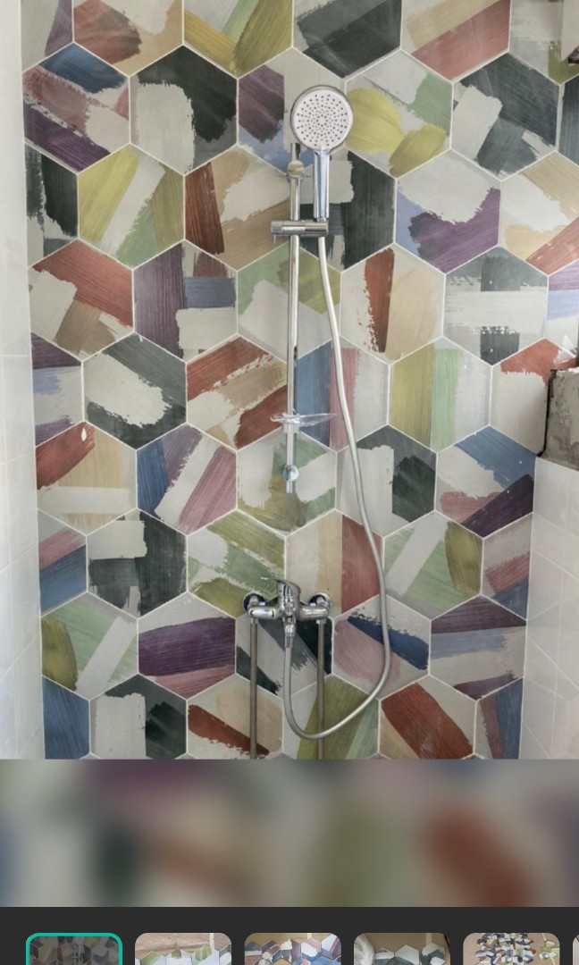 Rothko Mix colour Hexagon Tiles, Everything Else on Carousell