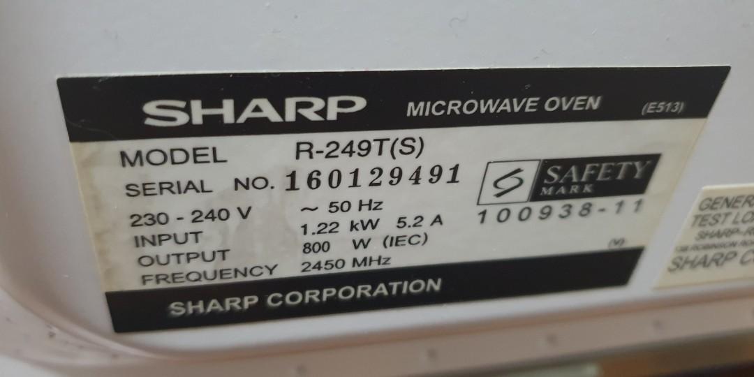 SHARP Microwave Owen, TV & Home Appliances, Kitchen Appliances, Ovens ...