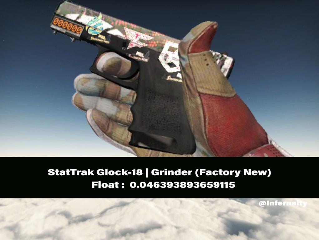 StatTrak Glock-18 Grinder FN CSGO SKINS KNIVES, Video Gaming, Gaming ...