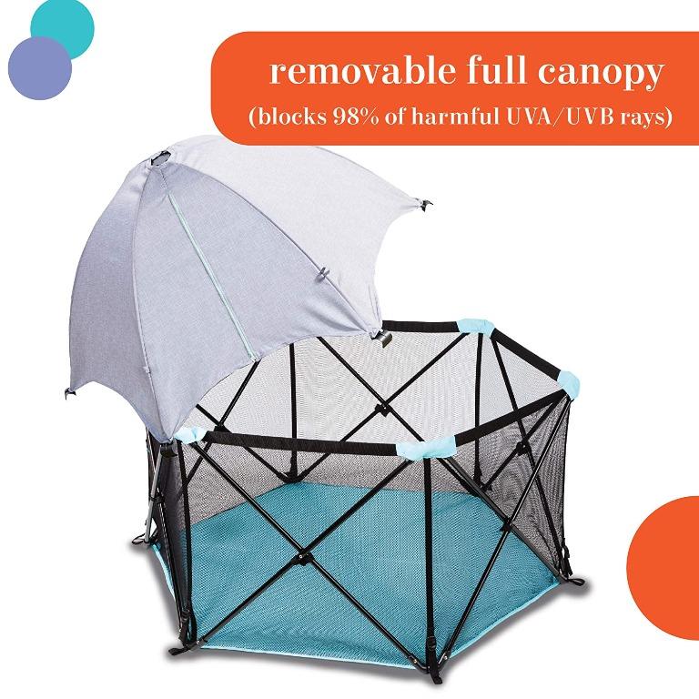 Summer Pop ‘n Play Deluxe Ultimate Playard, Aqua Splash – Full Coverage ...