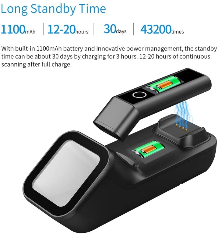 Symcode Bluetooth Wireless Barcode Scanner with Automatic scan window ...