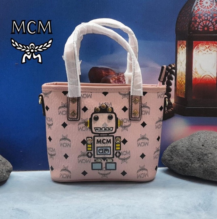 Tas MCM Mini Anya Robot Pattern Top-Zip, Barang Mewah, Tas & Dompet di ...