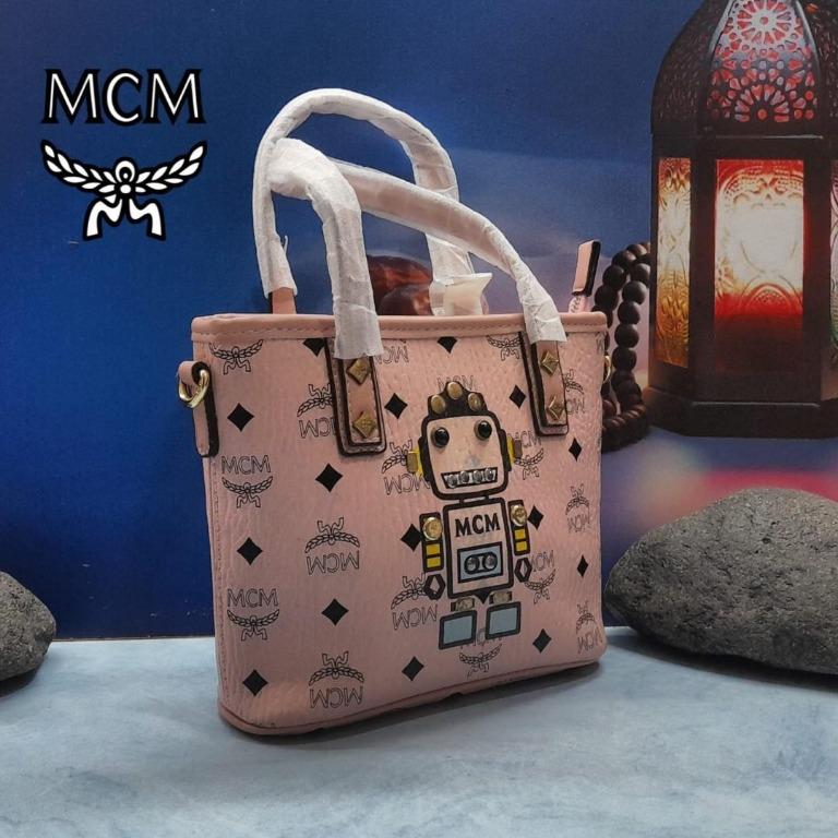 Tas MCM Mini Anya Robot Pattern Top-Zip, Barang Mewah, Tas & Dompet di ...