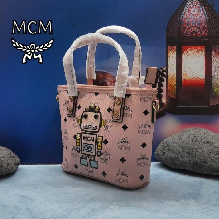 Tas MCM Mini Anya Robot Pattern Top-Zip, Barang Mewah, Tas & Dompet di ...