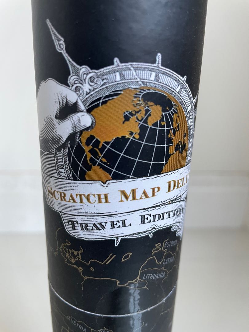 Travel World Map Scratch Map Deluxe Scratchables Colour 42x30cm Home ...