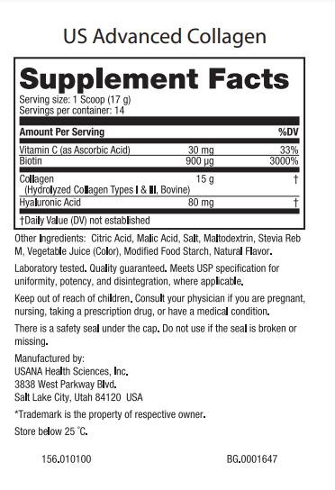 USANA Advanced Collagen (Duo Pack), Health & Nutrition, Health ...