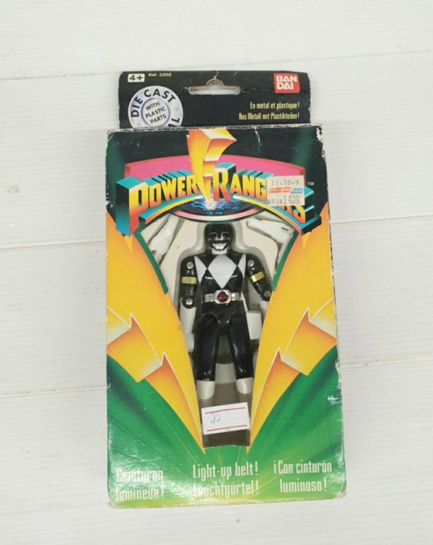 vintage bandai mighty morphin power ranger diecast metal mmpr black ...